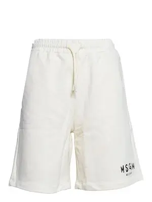 MSGM MSGM Drawstring Waist Shorts Crema