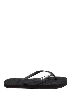 Dsquared2 Black Flip Flops - Nero/bianco