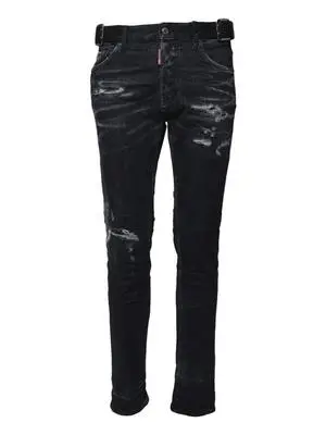 Dsquared2 Distressed Black Wash Jeans - Nero