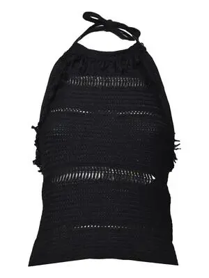 MARANT ETOILE Knit Halter Top With Fringe Detail - -97