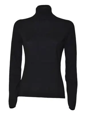 MAX MARA Max Mara Black Fine Knit Turtleneck Sweater
