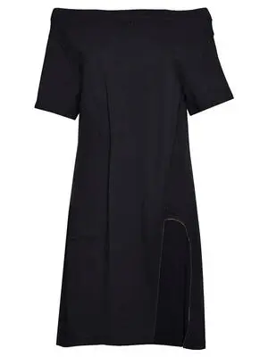 COURREGES Courrèges Off-the-shoulder T-shirt Dress With Slit Detail - Nero