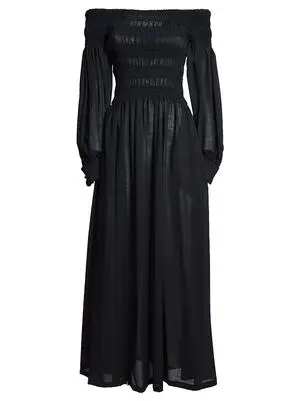 Max Mara Off-the-shoulder Maxi Dress - Nero