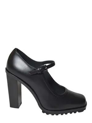Max Mara Mary Jane Heeled Shoes - Nero