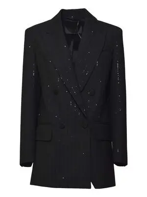 Max Mara Double Breasted Blazer - Nero