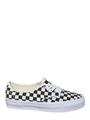 VANS Checkerboard Lace Up Sneakers - Nero/crema
