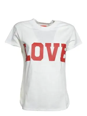MERCI Love" Graphic T-shirt - Bianco