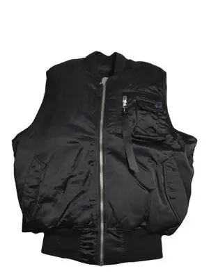 Alpha Industries Black Zip-up Vest - Nero
