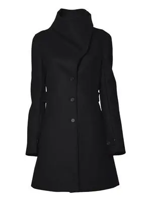 COURREGES Courrèges Tailored Wool Coat With Stand Collar - Nero
