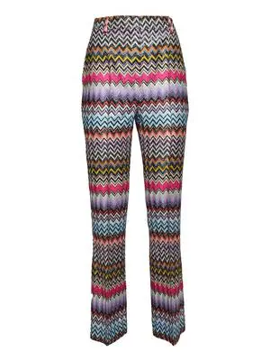 Missoni Missoni Zigzag Pattern Trousers Multicolour/nero