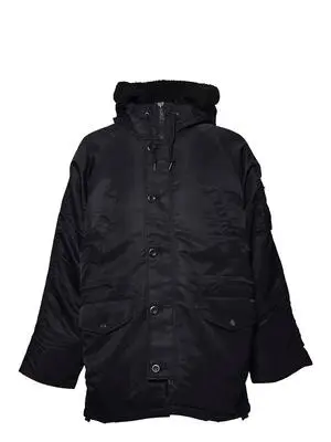 Carhartt Work In Progress Hooded Parka With Fur Trim - Nero