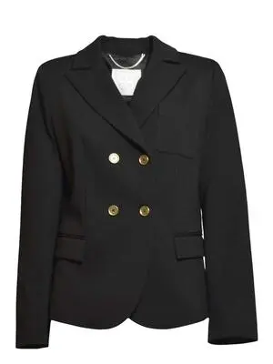 ROOM 52 Double Breasted Blazer With Metal Trims - Nero
