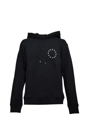 ETUDES Organic Cotton Hoodie With Embroidered Star Detail - Nero