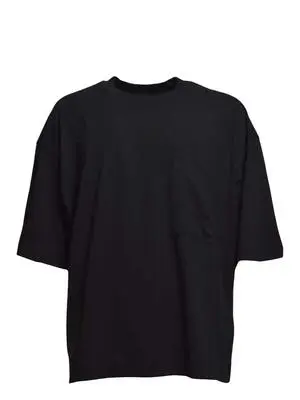 ETUDES Etudes Black Cotton T-Shirt With Pocket