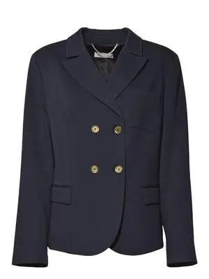 ROOM 52 Double Breasted Blazer - Blu