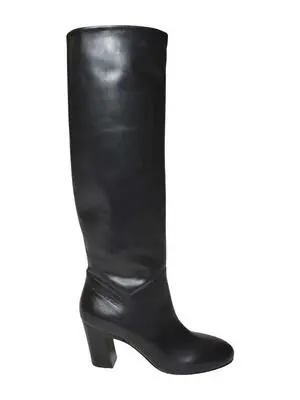 Dsquared2 Knee High Leather Boots - Nero