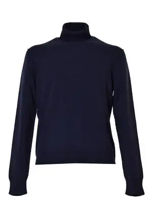 MAISON MARGIELA Turtleneck Fine Knit Sweater - Blu