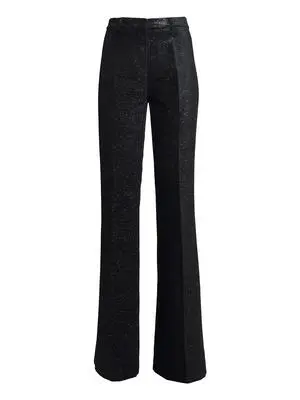 Etro Viscose Blend Flared Trousers With Lamé Thread - Nero