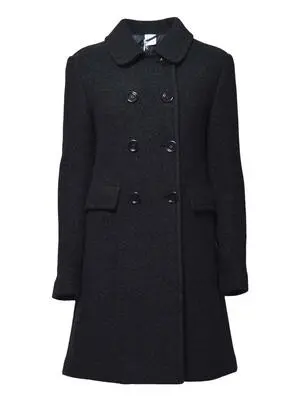 Aspesi Double-breasted Classic Collar Coat - Blu Notte