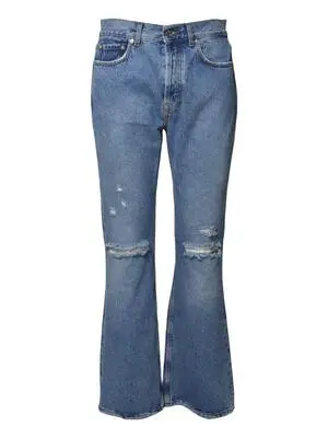 Séfr Distressed Flare Jeans - Denim