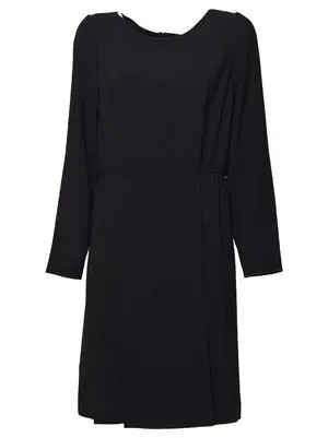 Aspesi Black Long Sleeve Midi Dress - Nero