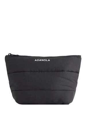 ADANOLA Quilted Puffer Pouch - Black