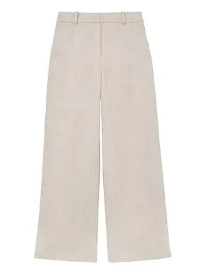 REISS Wide-leg Linen-blend Trousers - Neutral