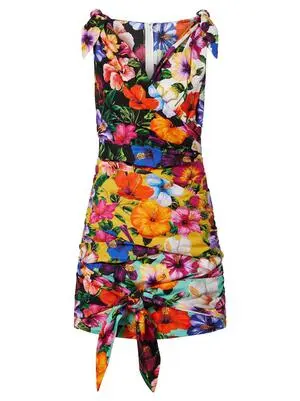 Dolce & Gabbana Floral Cotton Mini Dress - Multicoloured