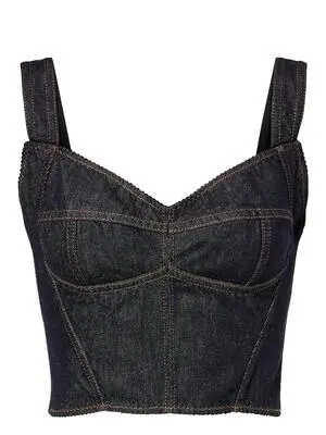 Dolce & Gabbana Denim Bustier - Blue