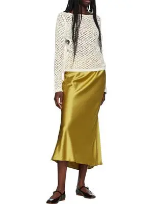 HOLZWEILER Cecilia Ribbed Knit Long Sleeve Sweater With Lace Detail - Multicolor