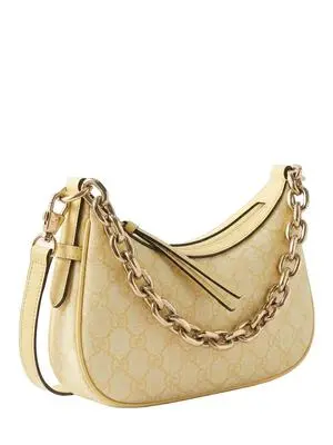 Gucci Gg Emblem Zipped Shoulder Bag - Green