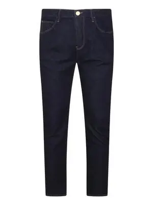 Giorgio Armani Logo Patch Jeans - Black