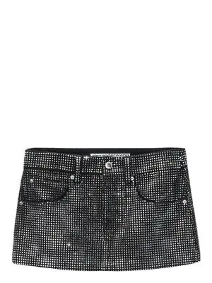 Alexander Wang Embellished Hotfix Mini Skirt - Black