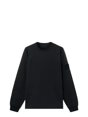 Stone Island Crewneck Sweatshirt With Ghost Badge - Black