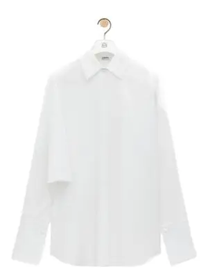 Loewe Curved Hem Buttoned Shirt - White