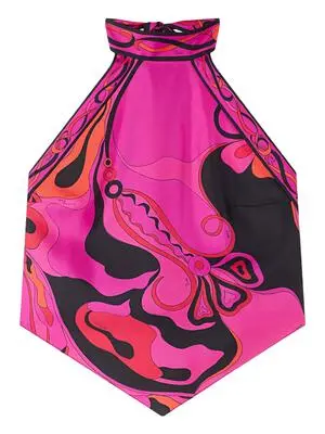 Emilio Pucci Printed Halter Neck Top - Pink