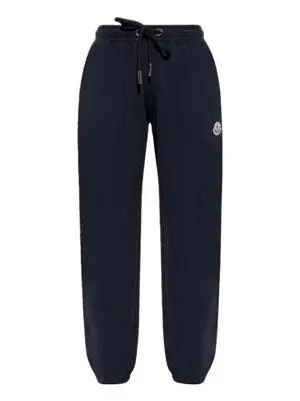 Moncler Logo Patch Drawstring Sweatpants - Navy Blue