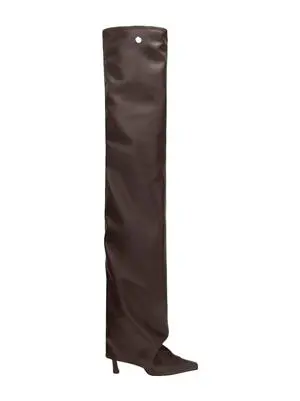 Attico The Robin Otk Thigh High Boots - Brown