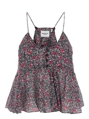 Isabel Marant Étoile Floral Sleeveless Top - Black