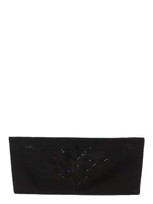 Max Mara Cropped Embroidered Top - Black