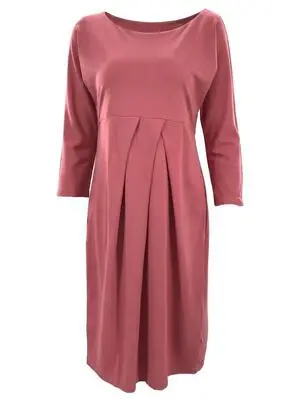 Max Mara Pleated Midi Dress - Red