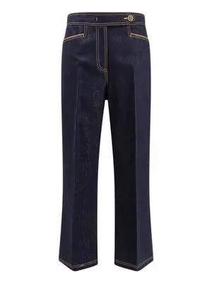 Etro Straight-leg Stitched Jeans - Black
