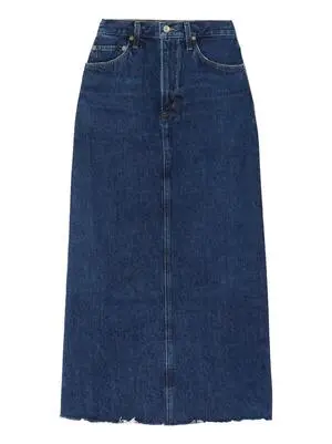 AGOLDE Hilla Denim Maxi Skirt - Blue