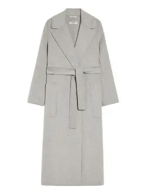 Max Mara Max Mara S Paola Belted Long-Sleeved Coat Medium Gray