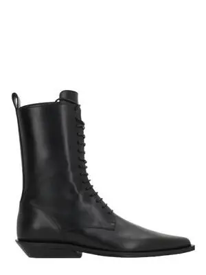 ANN DEMEULEMEESTER Pointed Lace-up Boots - Black