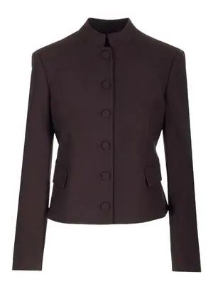 Theory Button Long-sleeved Suit Coat - Black