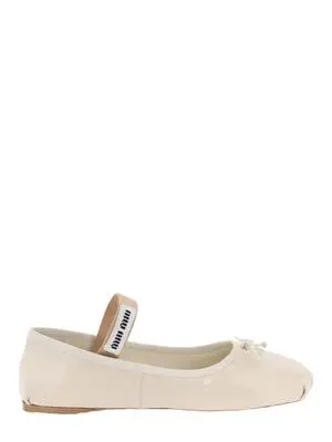 MIU MIU Miu Miu Logo Ballet Flats