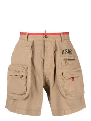 Dsquared2 Cargo Shorts With Multiple Pockets - Nude