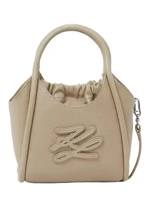 Karl Lagerfeld Mini K/autograph Bucket Bag - Nude