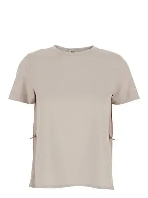 Herno Contrast Panel T-shirt - Nude
